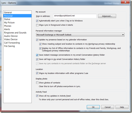 Unify This: Lync Contact Pictures (turning them off)